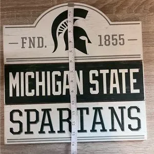 Wall Decor | Msu Spartans Rustic Wall Art Decor Michigan State ...